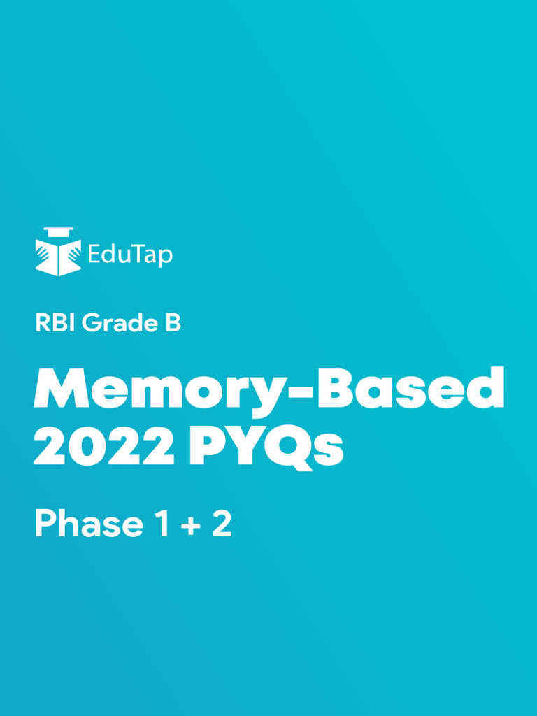 Memory Based Paper_RBI Grade B 2022 Phase 12 | PDF | Mentorship | Cognition