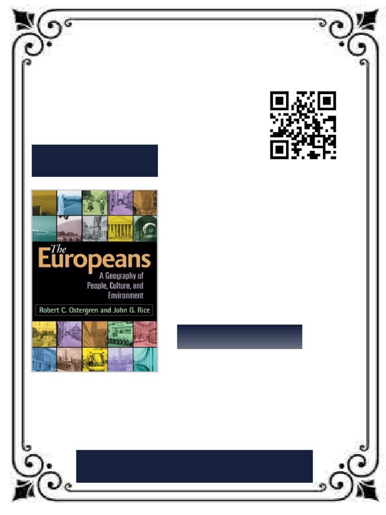 The Europeans A Geography of People Culture and Environment 1st Edition ...