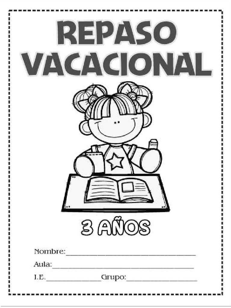 Cuaderno Repaso Vacacional 3 Años Materialeseducativos - Net-1 | PDF