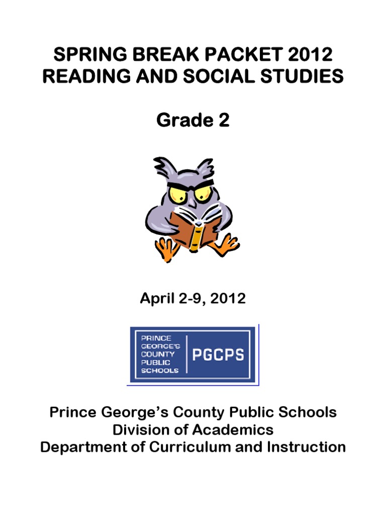 Grade 2 Spring Break Activities | PDF | Poetry | Rhyme