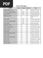 2026 O Level Exam Timetable | PDF