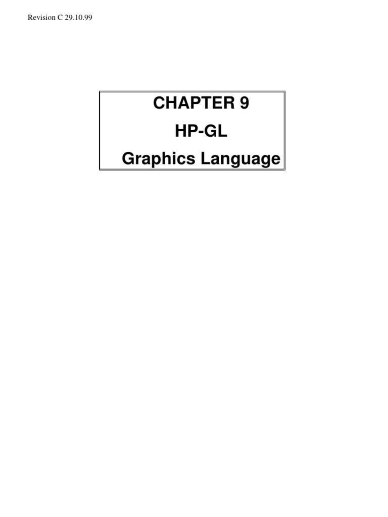 HP-GL Graphics Language: Revision C 29.10.99 | PDF | Parameter ...