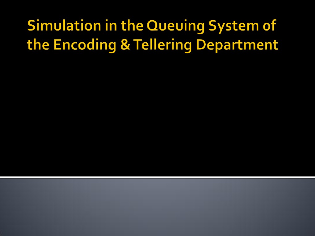 Simulation of Queuing Presentation | Download Free PDF | Queue ...