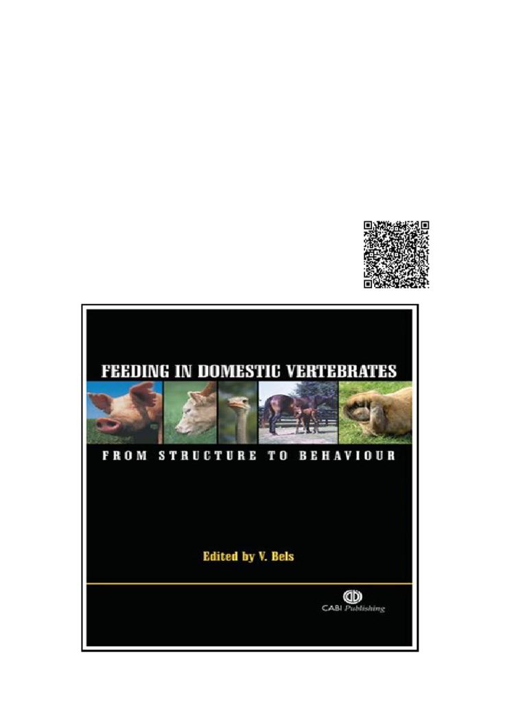 Feeding in Domestic Vertebrates From Structure To Behaviour First ...