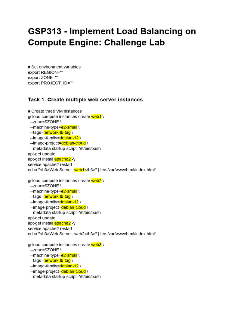 GSP313 - Implement Load Balancing On Compute Engine - Challenge Lab ...
