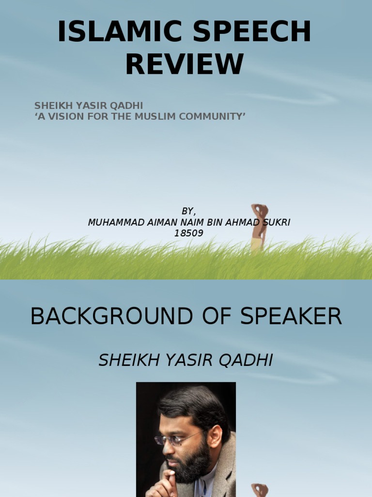 Islamic Speech Review Presentation | Islam In The United States ...