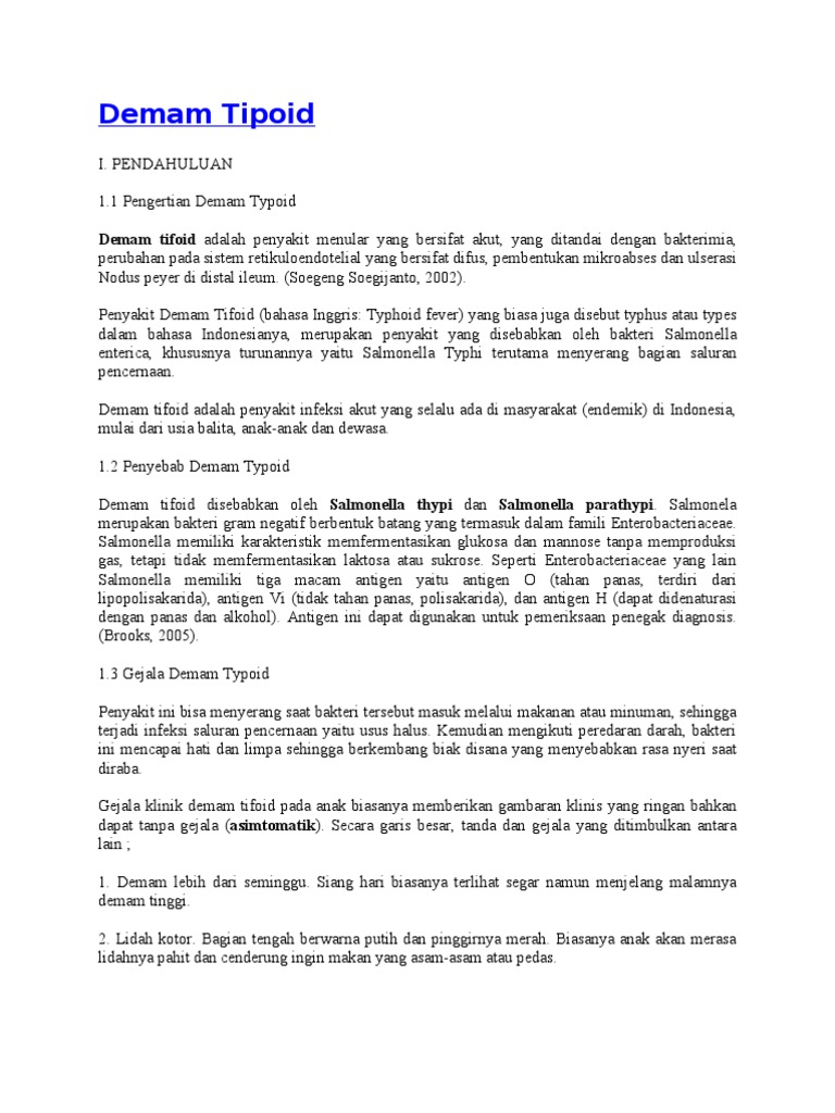 Demam Tipoid | PDF | Pengembangan Diri