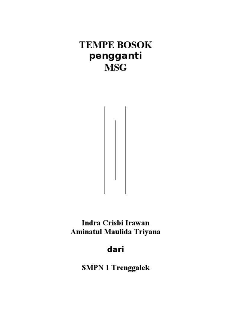 Tempe Bosok Pengganti MSG | PDF
