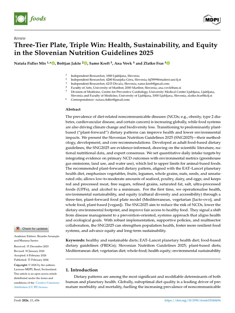 Three-Tier Plate, Triple Win: Health, Sustainability, and Equity in The ...