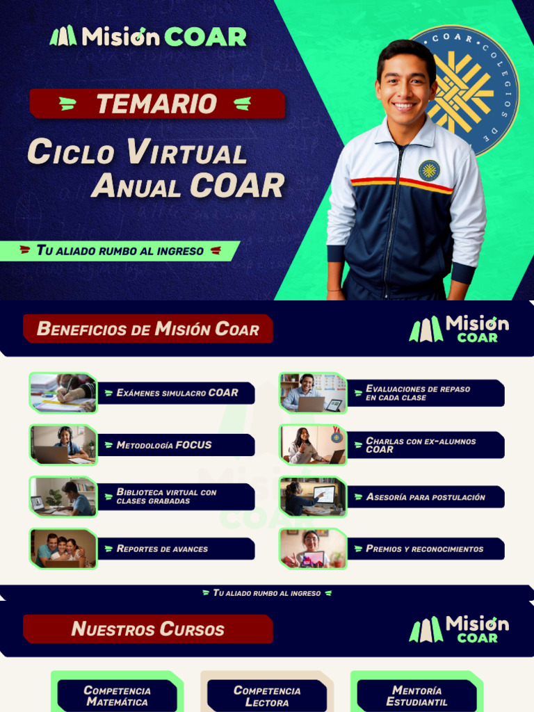Temario Misión Coar 2026 | PDF | Triángulo | Geometría