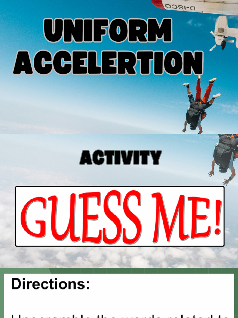 Uniform Acceleration | PDF