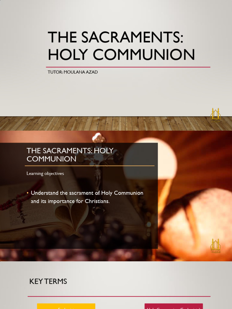 4.4 The Sacraments Holy Communion | PDF | Eucharist | Sacrifice