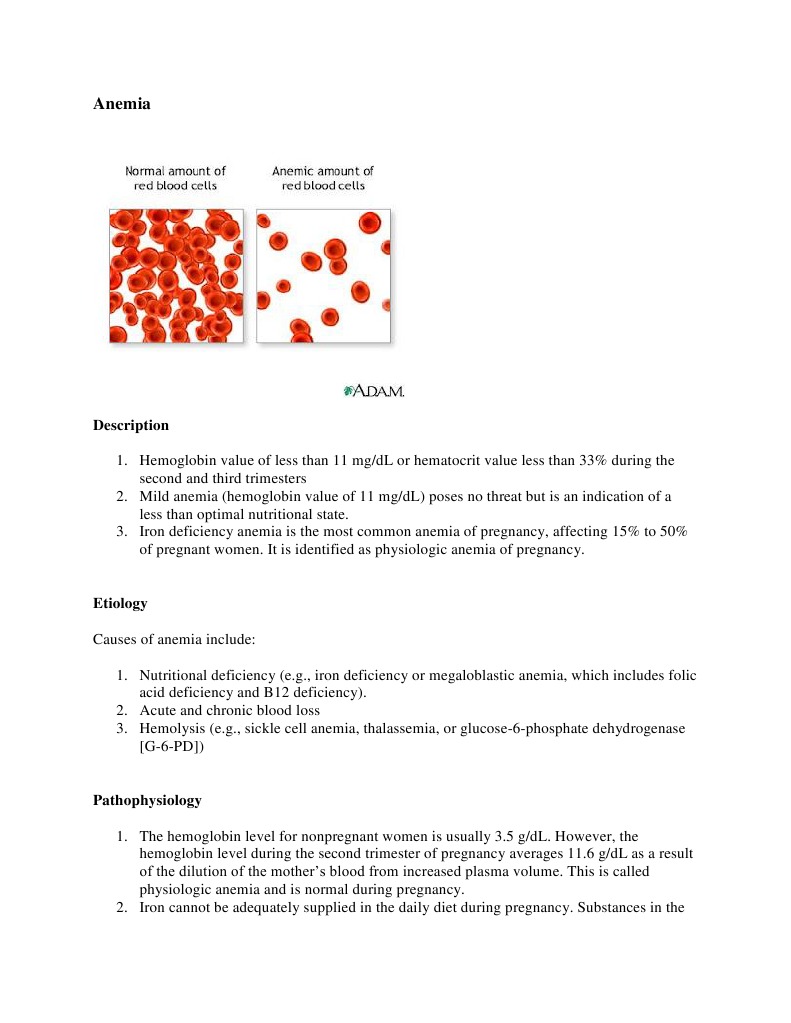 Anemia | Anemia | Medical Specialties