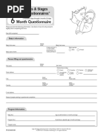 ASQ-3 12 Month Questionnaire | PDF