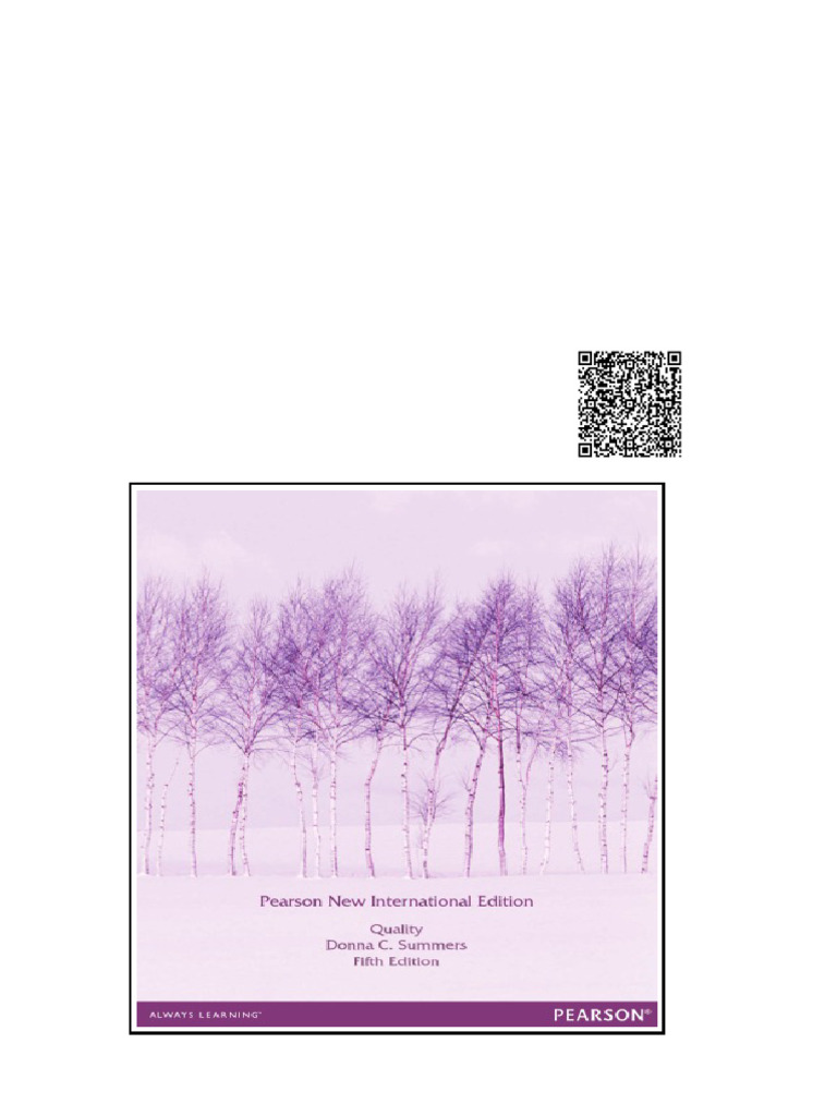 Quality Fifth Edition, Pearson New International Edition Summers | PDF ...