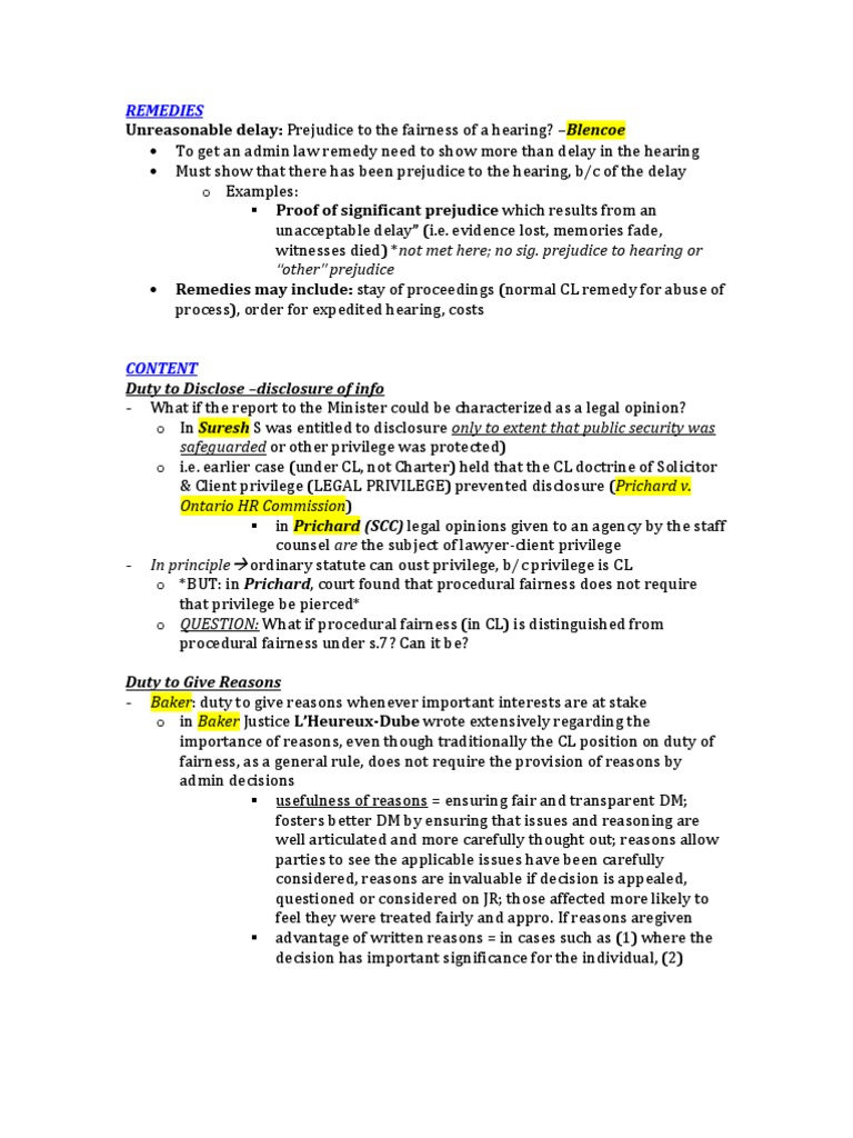 Procedural Fairness: NCA Administrative Law | Discovery (Law ...