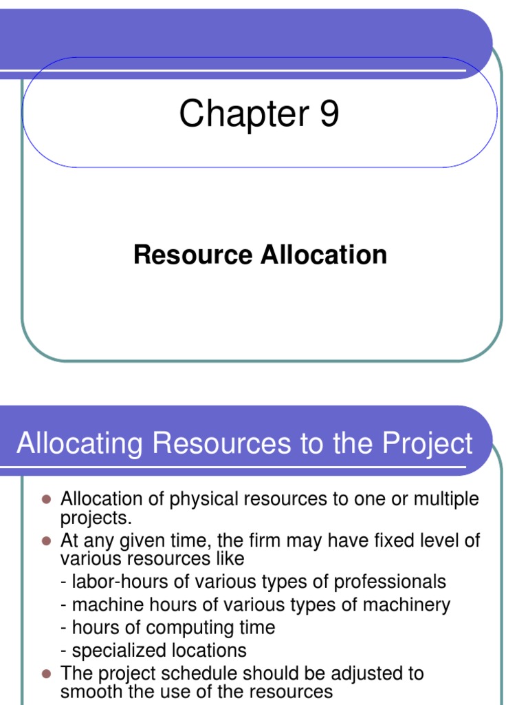 Resource Allocation and Critical Path Scheduling Techniques for Effective Multi-Project ...
