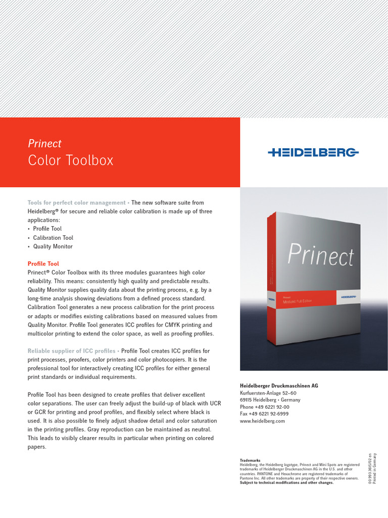 Prinect Color Toolbox | PDF | Color | Calibration