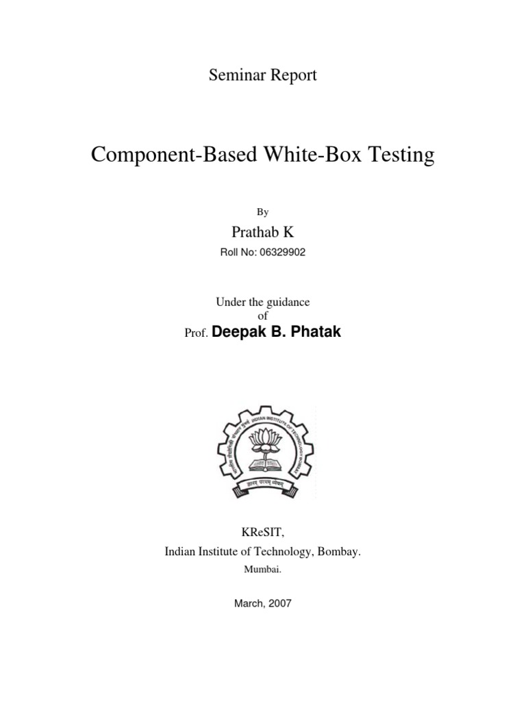 Component Based White Box Testing Report | Download Free PDF ...