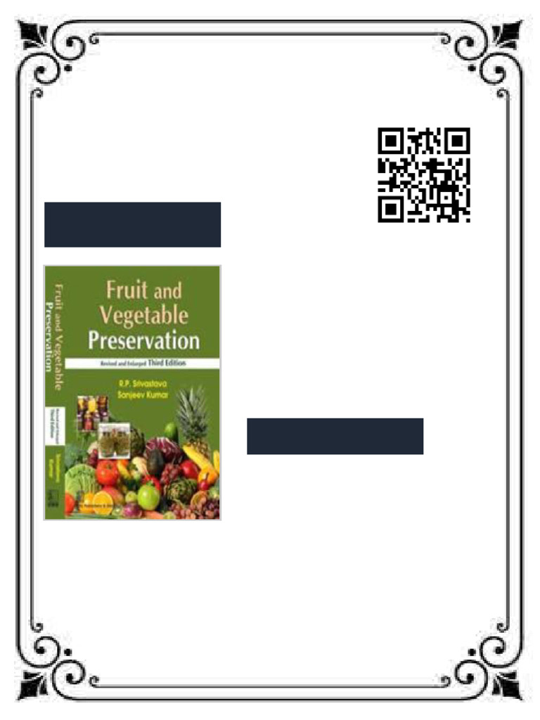Fruit and Vegetable Preservation 3rd Edition R.P. Srivastava ebook ...