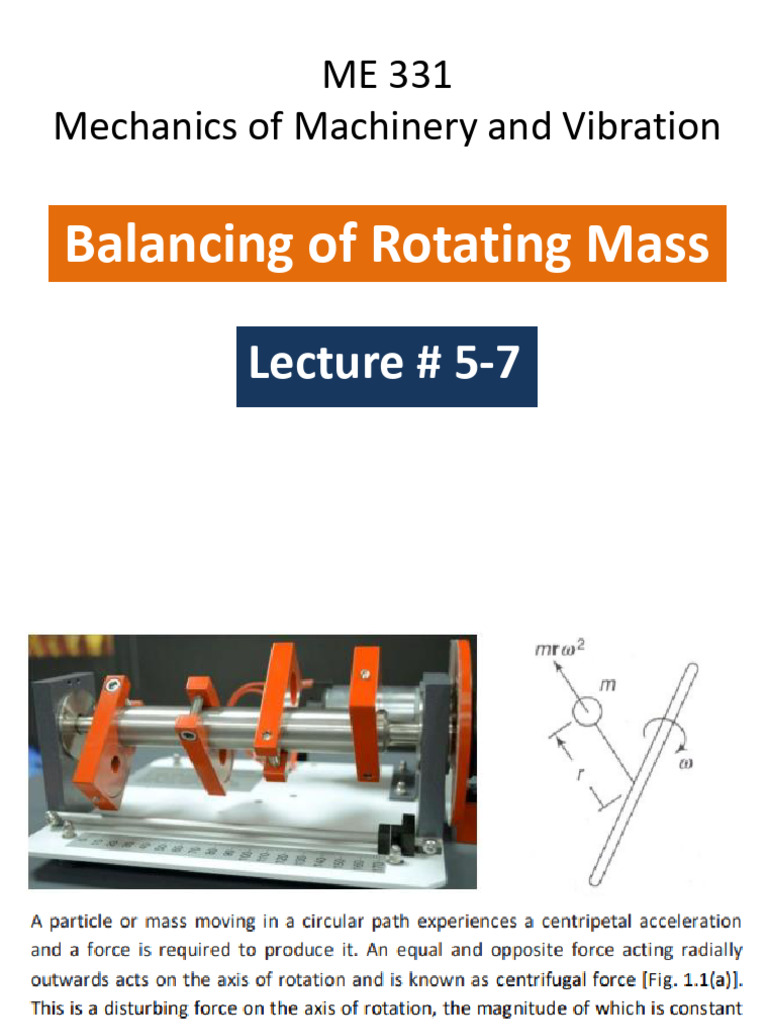 Balancing of Rotating Mass | PDF | Rotation | Geometry