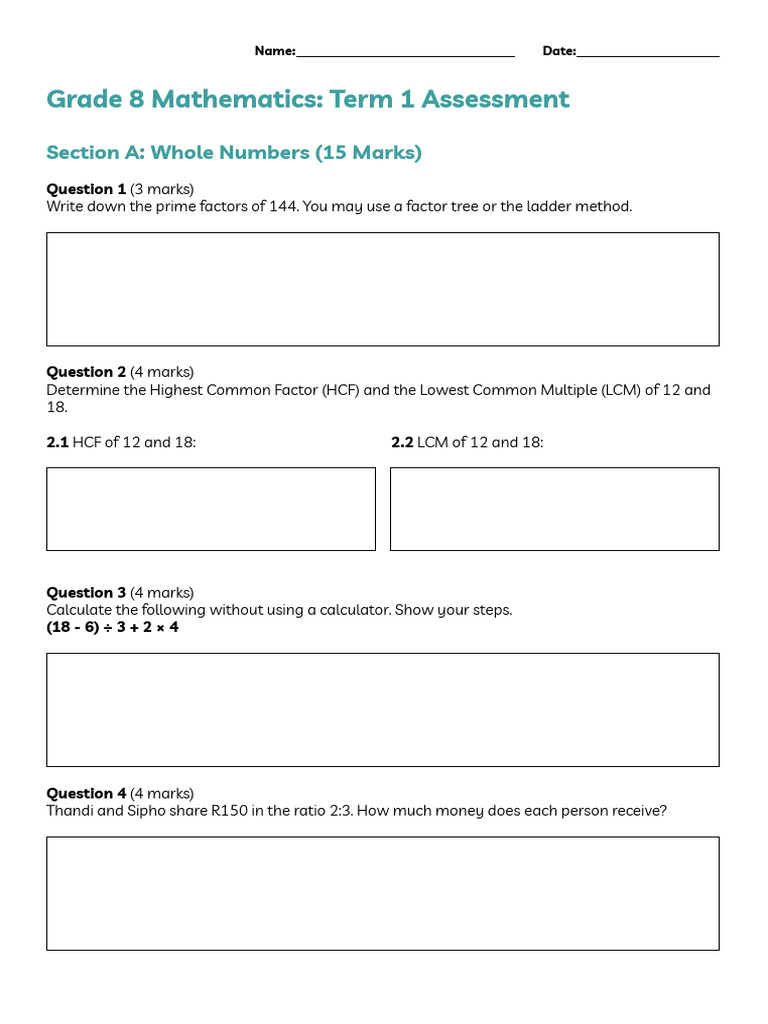 Whole Numbers, Intergers and Common Fractions | PDF