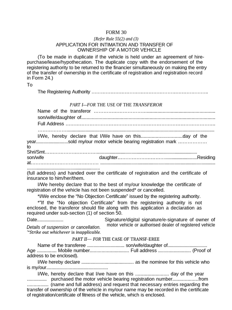 Form 30 | PDF | Common Law
