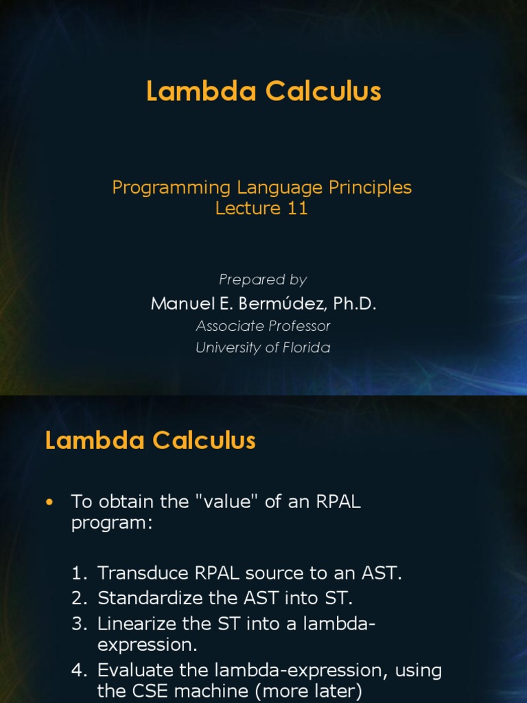 Lambda Calculus: Programming Language Principles | PDF | Syntax (Logic) | Discrete Mathematics