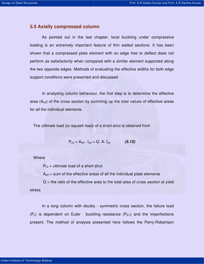 5 Axially Compressed | PDF | Buckling | Column