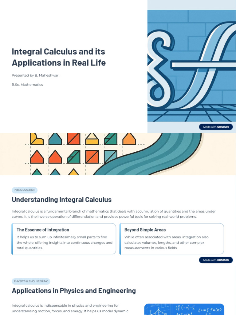 Integral Calculus and Its Applications in Real Life | PDF
