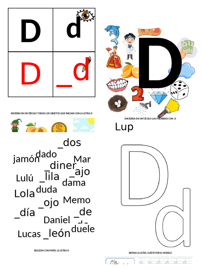 6 Letra D Actividades Matte Ok | PDF