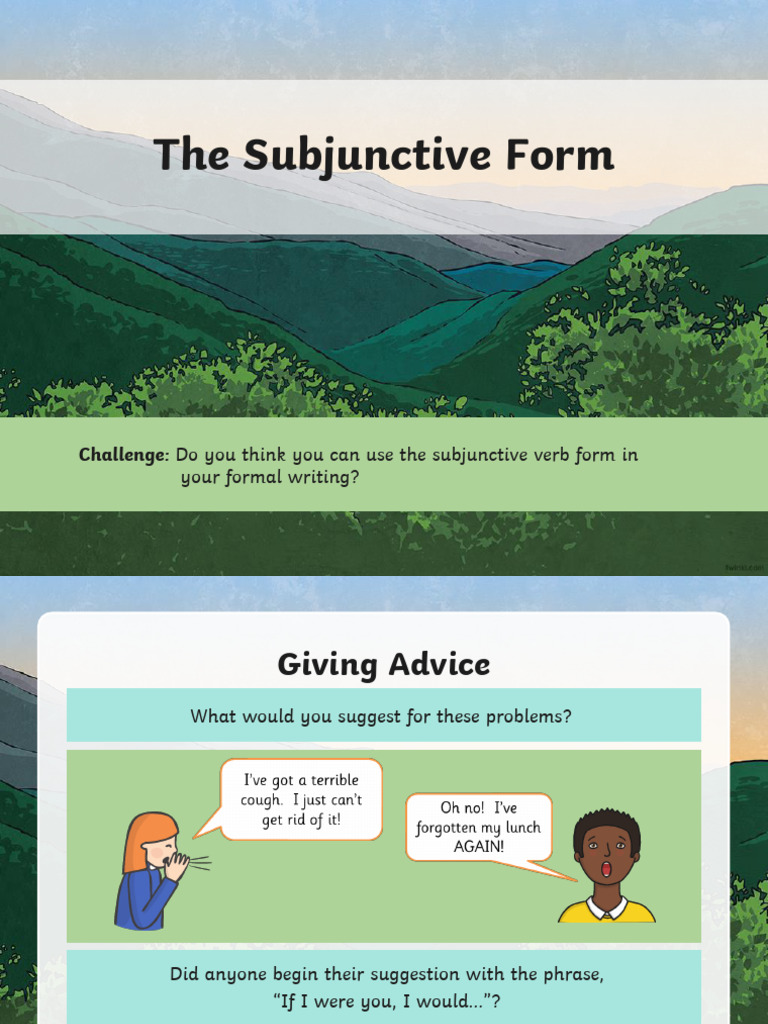 Year 6 Subjunctive Challenge For Austen Group | PDF | Verb | Linguistics