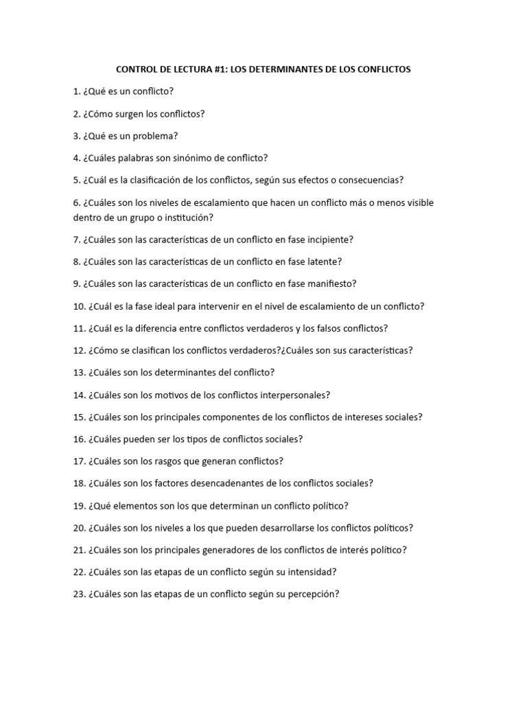 Control de Lectura 1, Unidad 3 Opv (1) | PDF