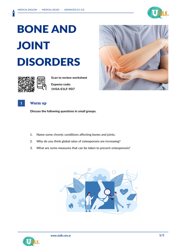 Bone and Joint Disorders British English Student | PDF | Osteoporosis ...