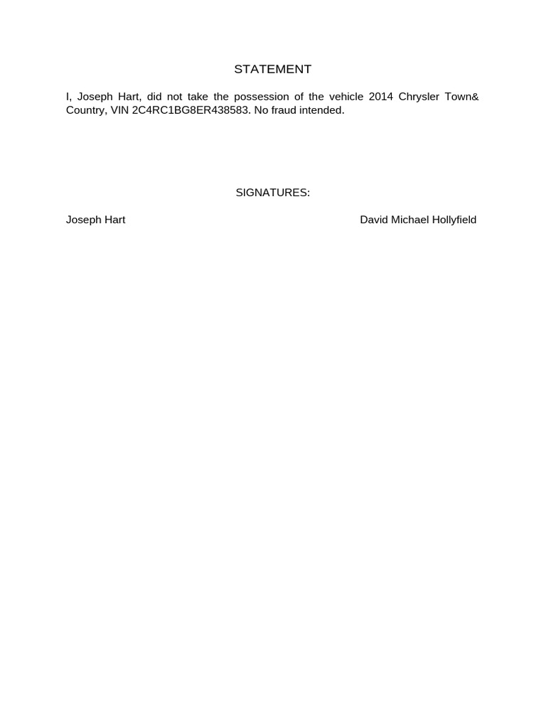 Joseph and David Statement | PDF