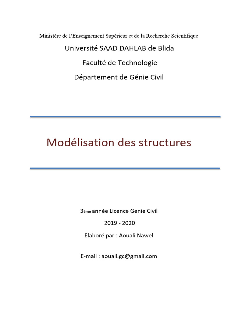 Cours 01 Modélisation Dune Poutre | PDF | Le volume | Physique ...