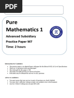 AS Level Pure Mathematics Practice Paper | PDF | Circle | Area