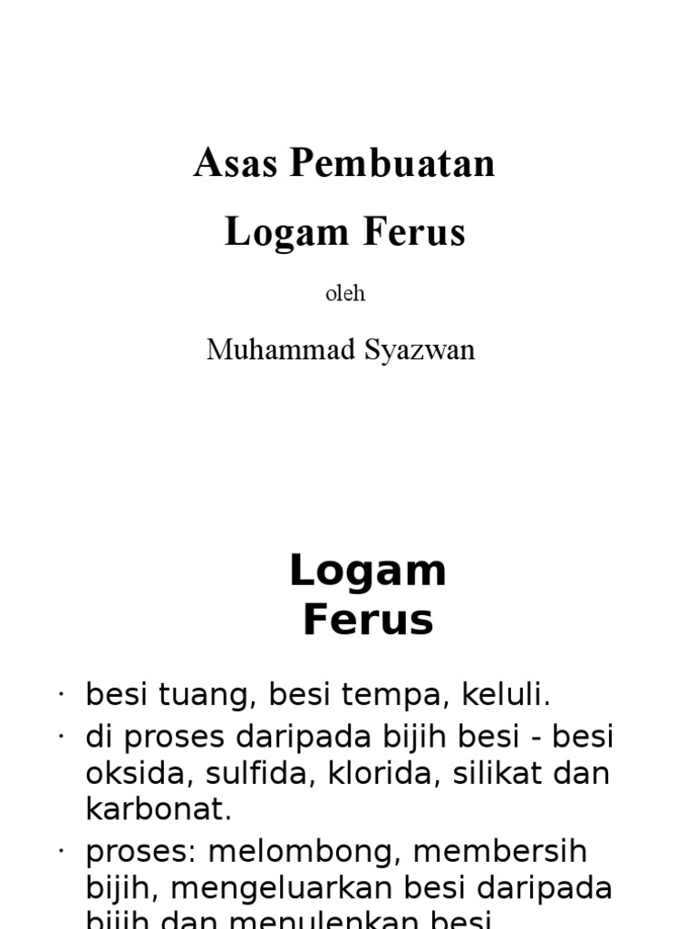 Presentation Logam Ferus | PDF