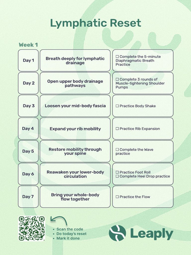 Lymphatic Reset Printable PDF | PDF | Lymph | Musculoskeletal System