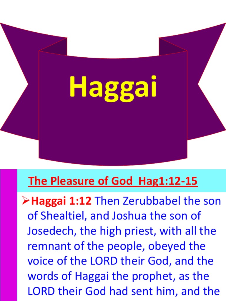 Haggai 1.12-15 Pleasure of God | PDF | Theology | Hebrew Bible