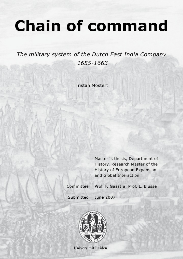 The Military System of The Dutch East India Company 1655-1663 | PDF ...