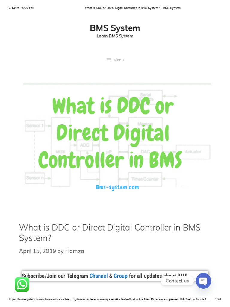 What Is DDC or Direct Digital Controller in BMS System - BMS System ...