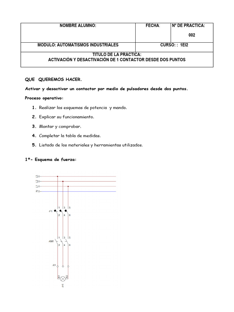 Activación y Desactivación de 1 Contactor Desde 2 Puntos | PDF