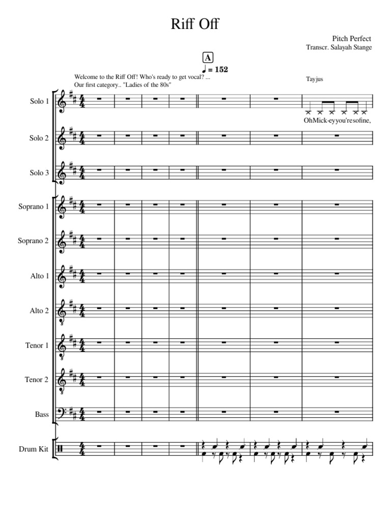 Riff Off | PDF | Music Performance | Choral Music