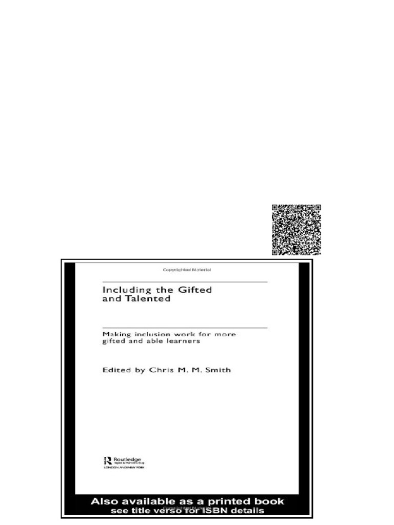 Including the Gifted and Talented Making inclusion work for more gifted ...