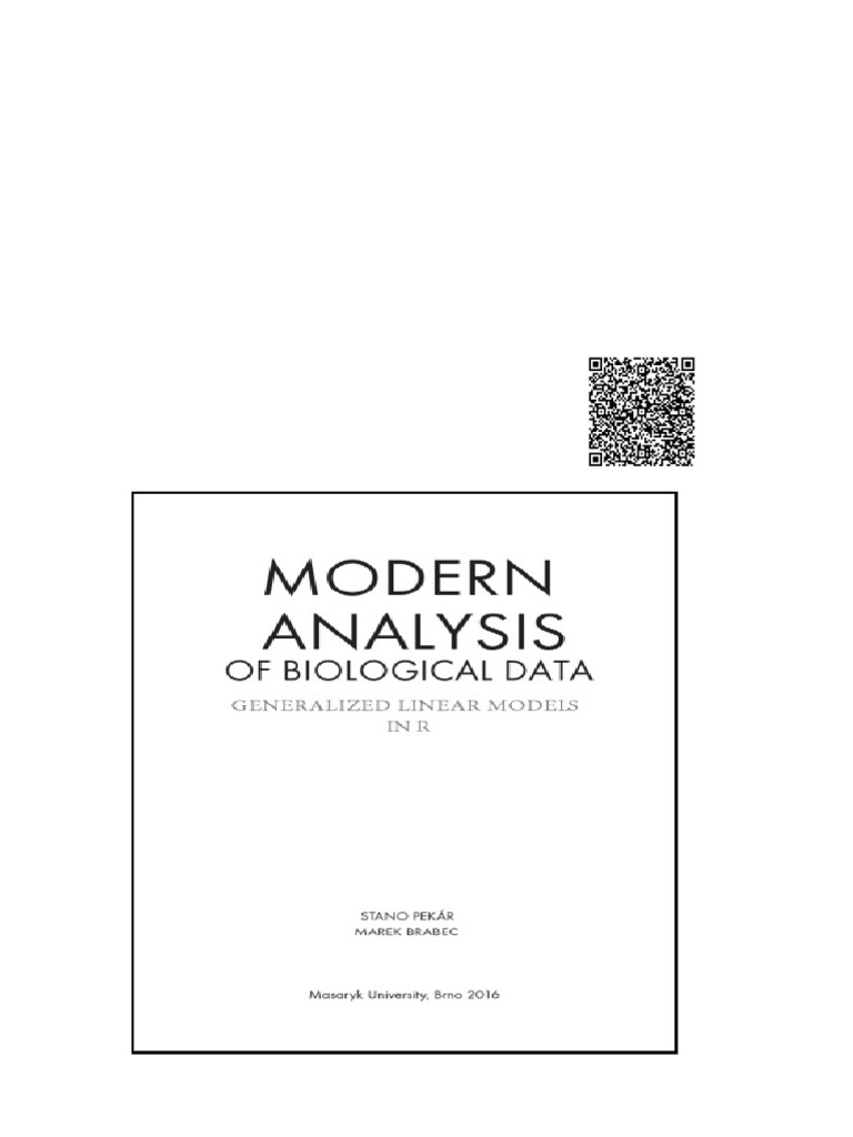 Modern Analysis of Biological Data Generalized Linear Models in R Stano ...