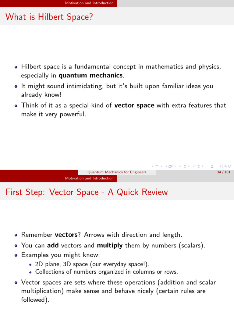 Hilbert Space And Their Importance Pdf