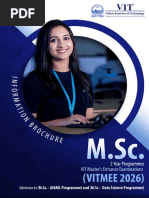 VIT Integrated M.Tech Admissions 2024-25 | PDF