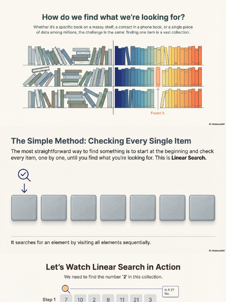 Searching Algorithms Linear Versus Binary | PDF