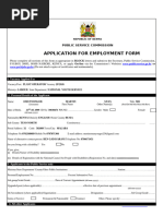 PSC Employment Application Form 2016 | PDF